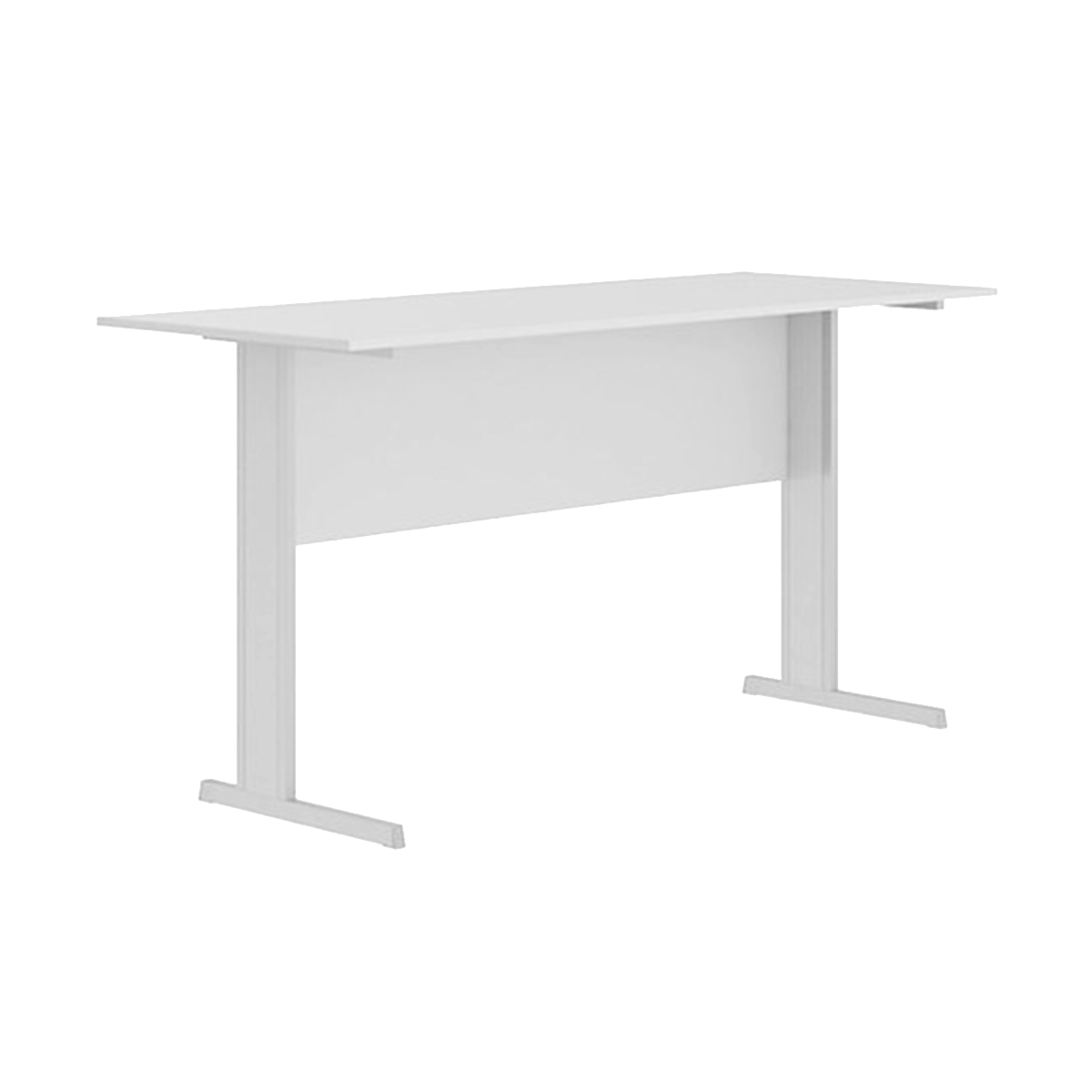 Mesa Reta De Escritório 1,50x0,60x0,73M (LxPxA) Pé Metal e Tampo 15mm ...